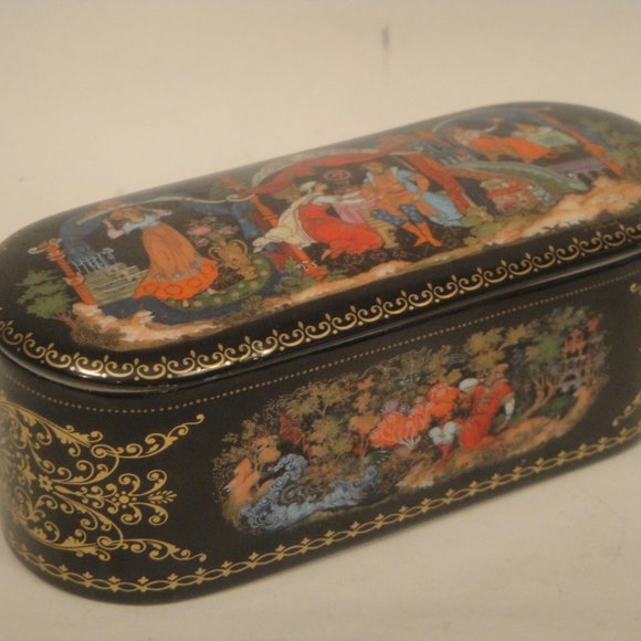 Palech | Accents | Russian Palech Ceramic Trinket Box Fairytale | Poshmark